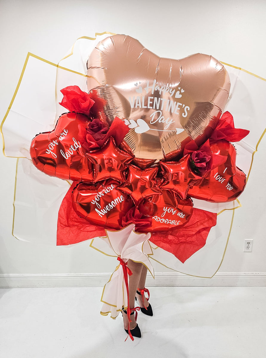 Valentines Gift Balloon Bouquet - Regalo de Valentines Miami