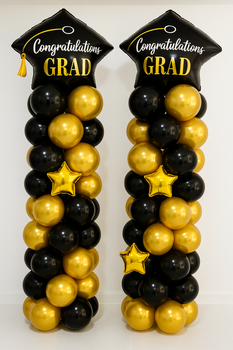 Graduation Balloon Decoration | Balloon Columns Miami