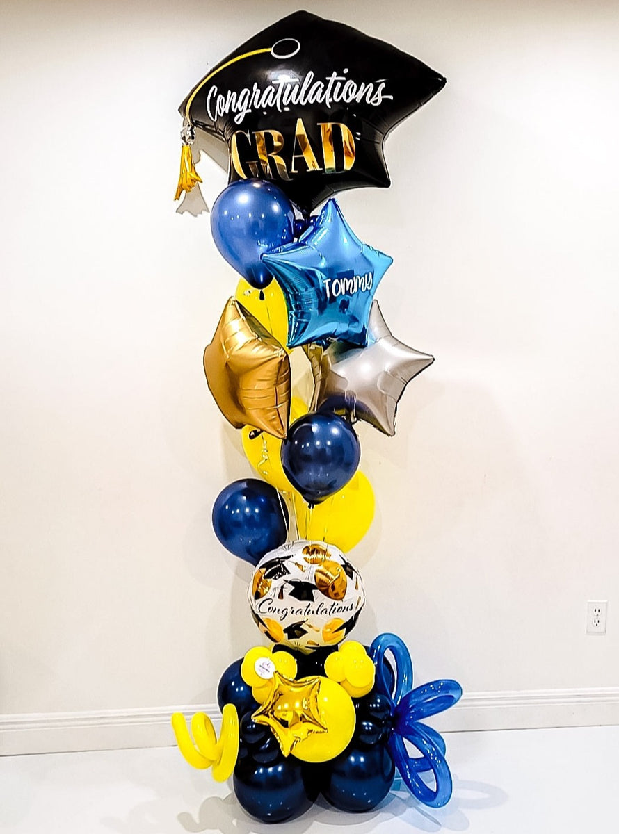Personalized Graduation Balloon Bouquet - Decoracion Globos Graduacion ...